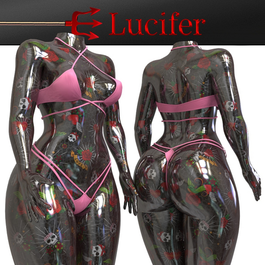 Second Life Marketplace Pink Aloha Bikini